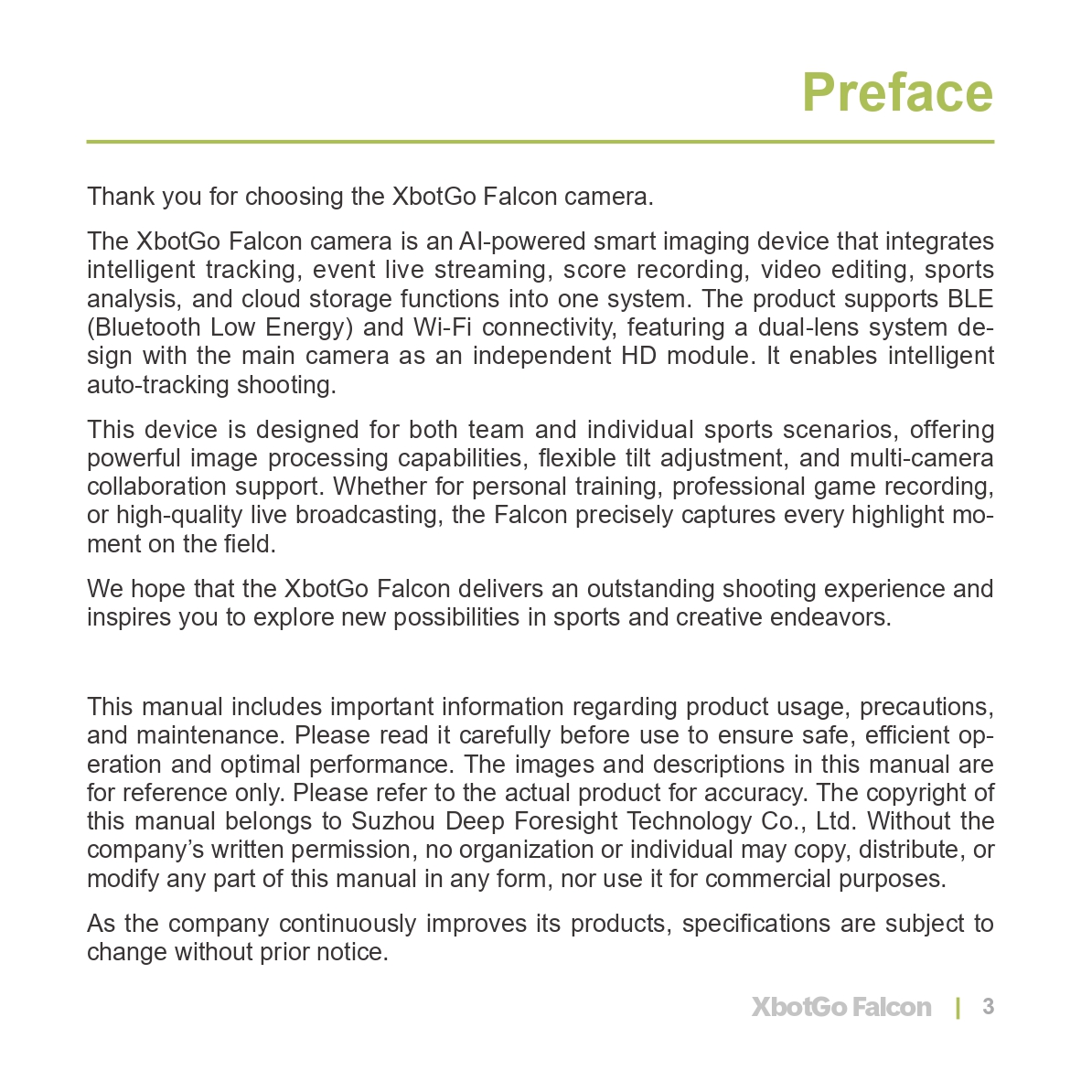 XbotGo Falcon User Manual (v2.3 Mar 2026） – XbotGo