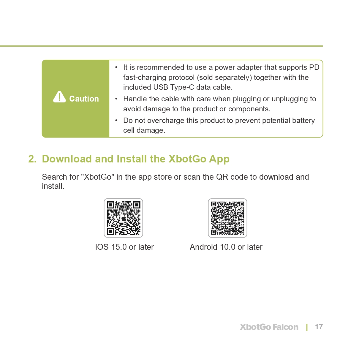 XbotGo Falcon User Manual (v2.3 Mar 2026） – XbotGo